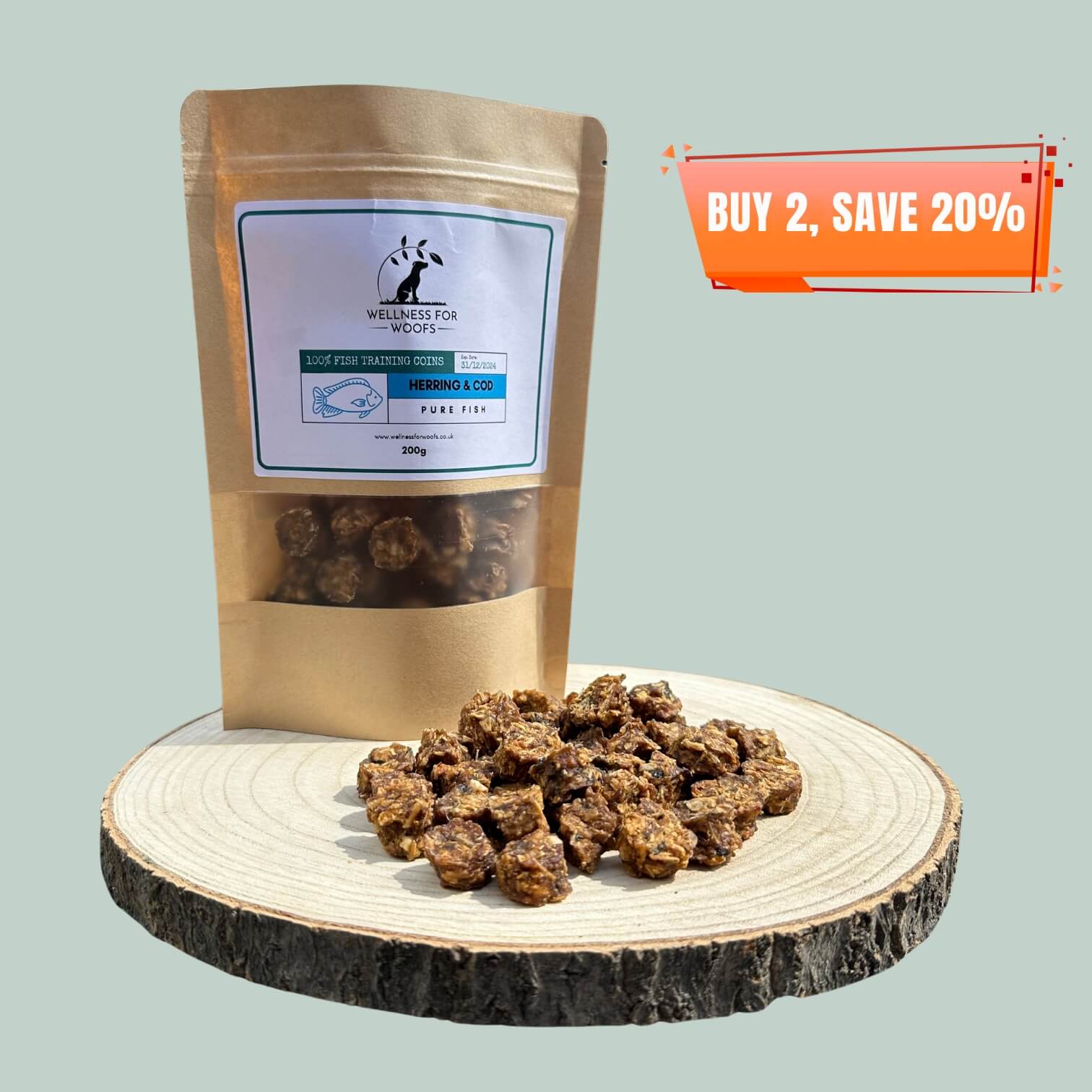 Pure Herring & Cod Training Coins I Natural Fish Treats for Dogs ...