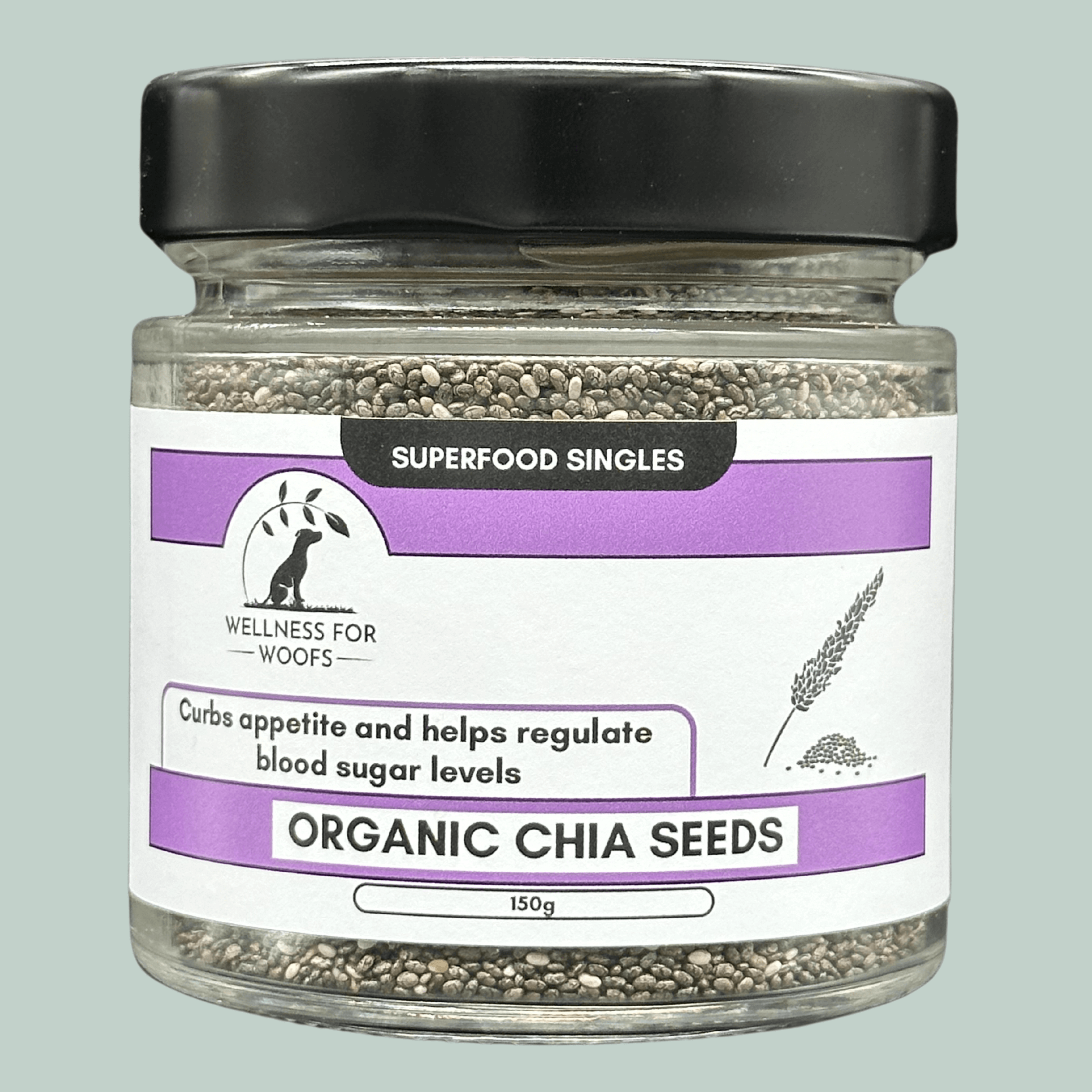 Organic Chia Seeds For Dogs I Natural Superfood Supplements – Wellness ...